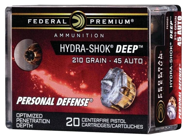 Federal Adds 40 S&W, 45 Auto Premium Hydra-Shok Deep Ammunition - ArmsVault